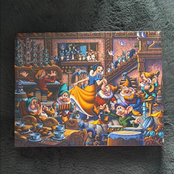 Disney | Art | Disney Snow White Dancing With The Seven Dwarfs Art ...